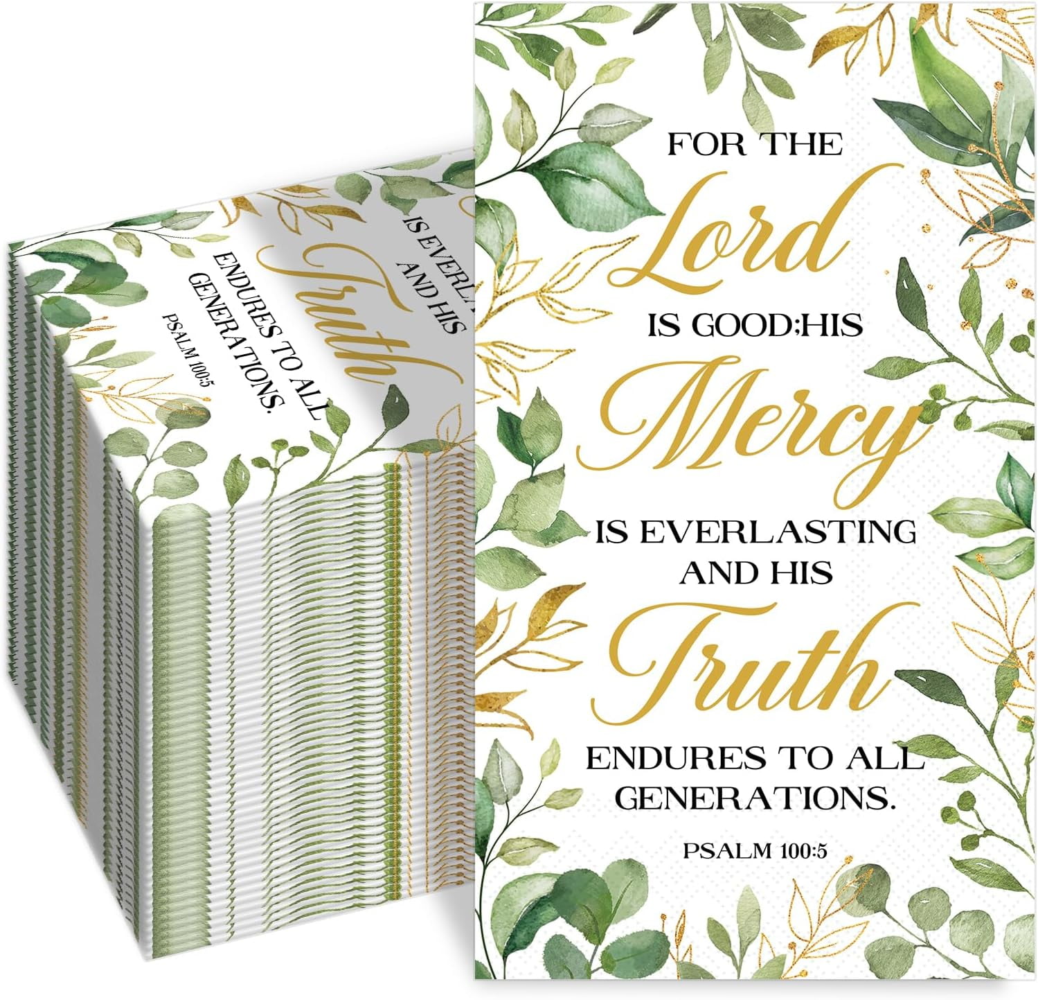100 Pcs Religious Napkins Disposable Baptism Napkins 3 Ply Christian ...