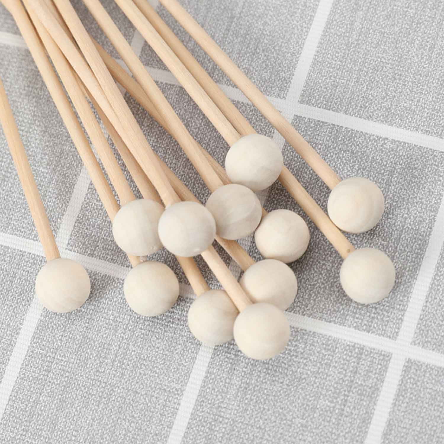 100 Pcs Rock Candy Sticks Wood Swizzle Sticks Wood Cake Pop Sticks ...