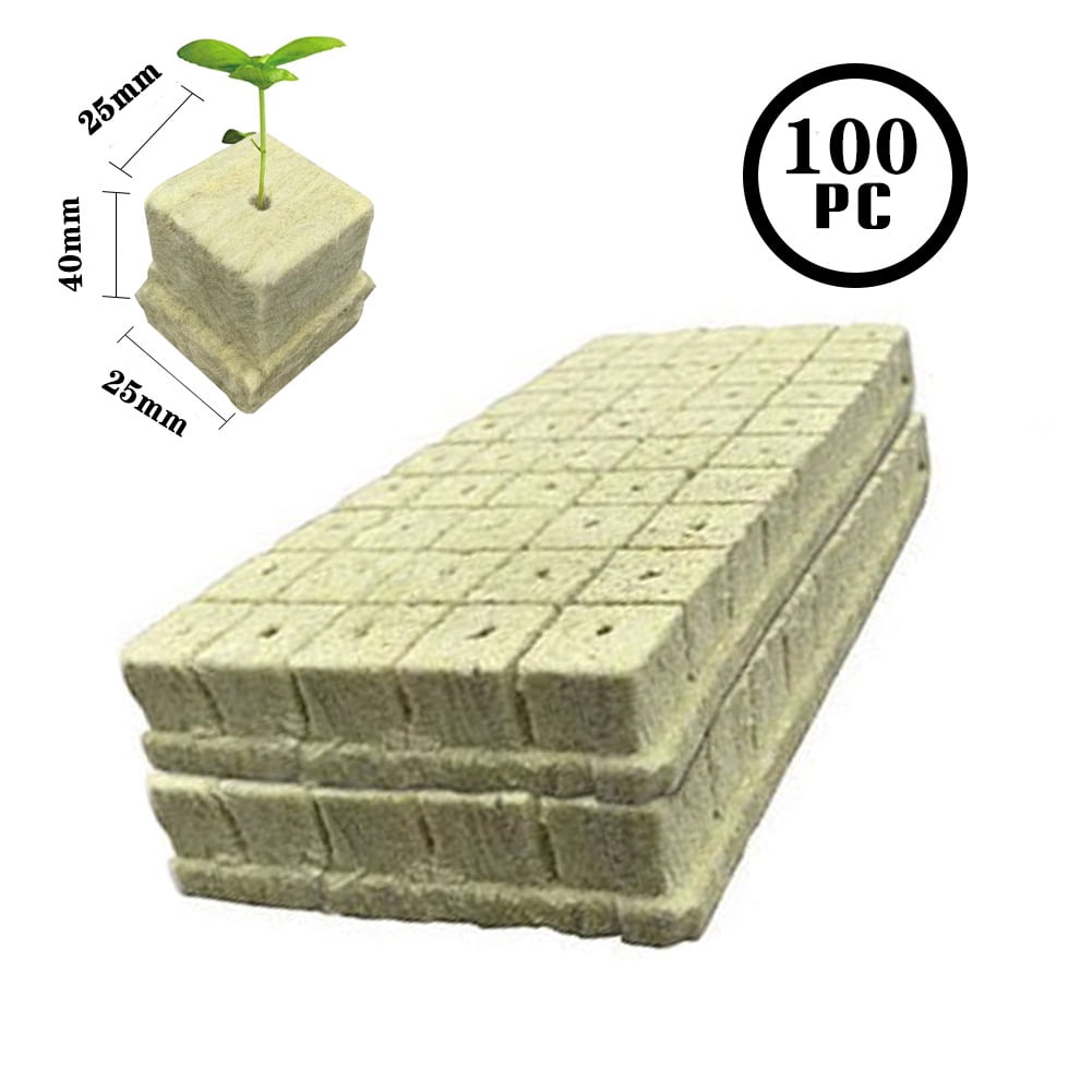 100 Pcs Rockwool Cubes, MODANU 1.57" Rock Wool Planting Cubes, Rock ...