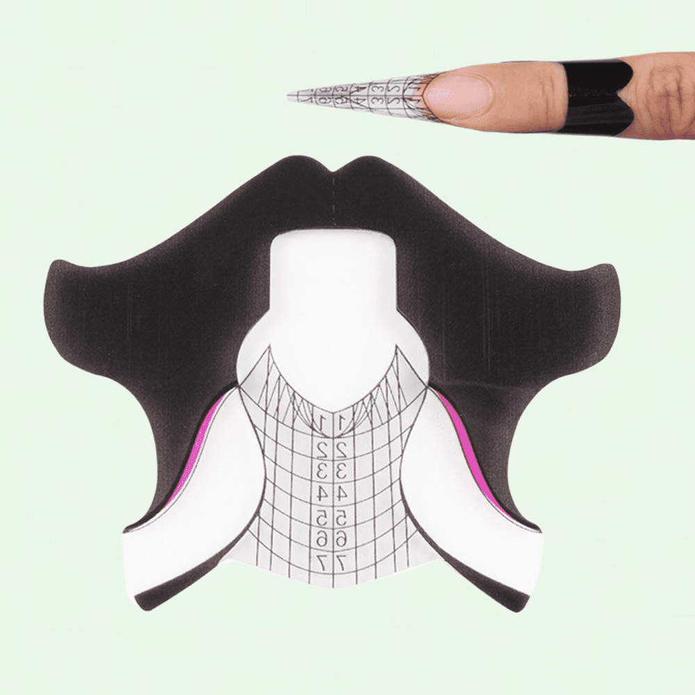 100 Pcs/Roll Clear Acrylic Nail Forms, Nail Art Guide Stickers for ...