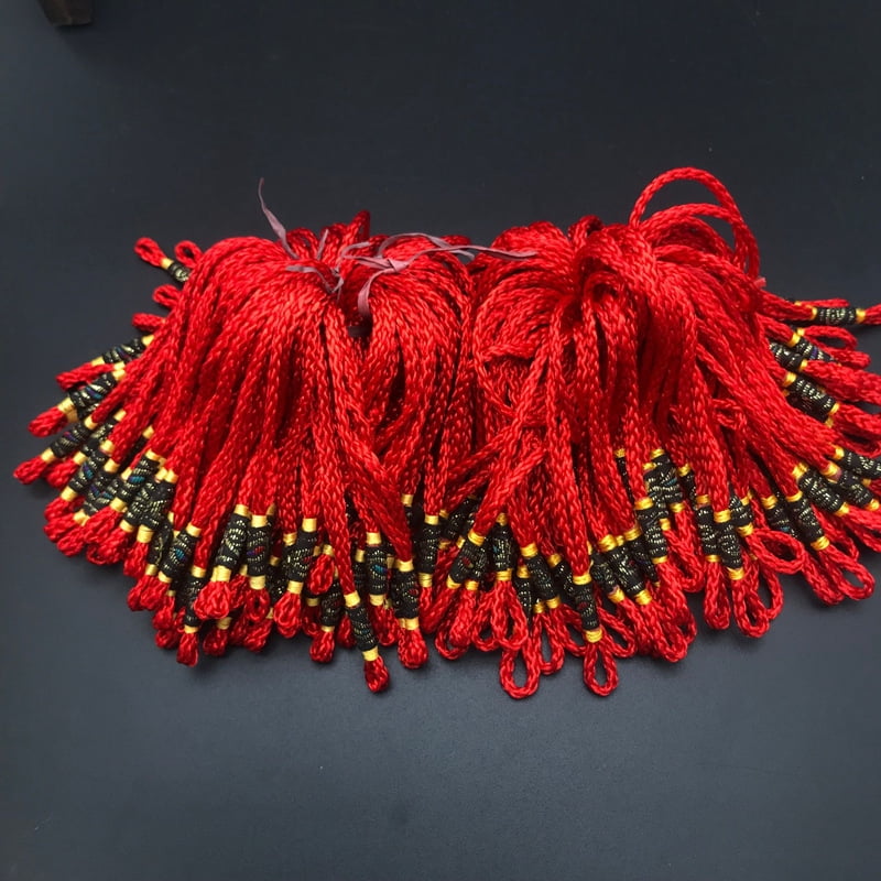 100 Pcs Rope Strings Handmade Red Small Bracelet Cord for Men Women ...