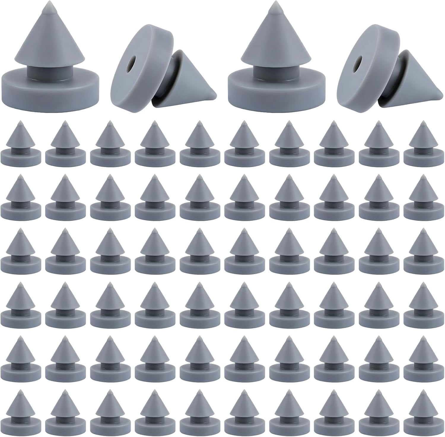 100 Pcs Rubber Door Silencer,1/2 Inch Diameter Metal Door Anti ...