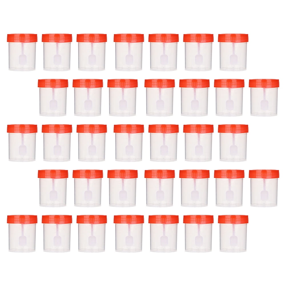 HEMOTON 100Pcs Plastic Specimen Cups for Laboratory Use Medical Testing ...