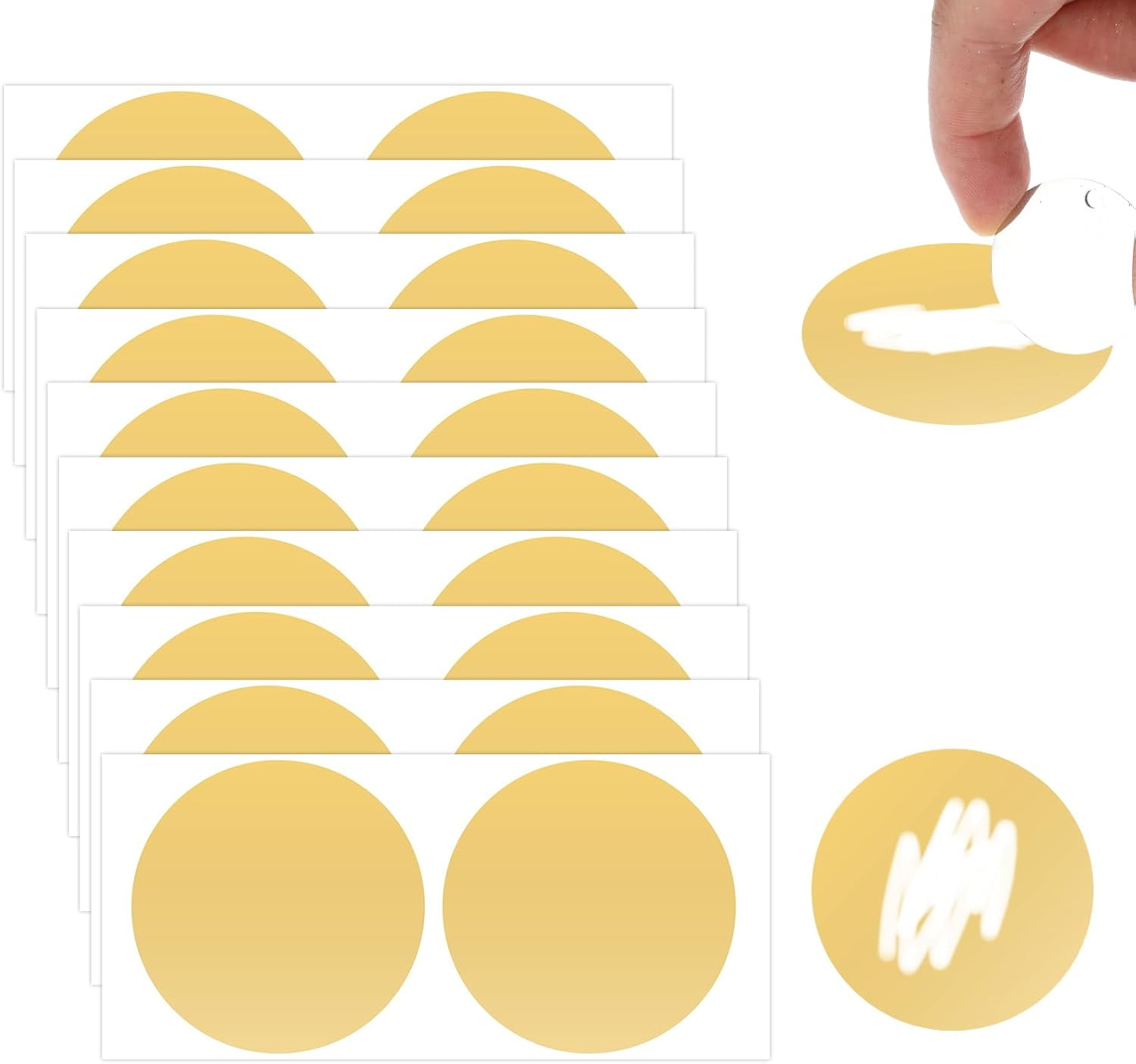 100 Pcs Scratch Stickers Labels 2 inch Gold Round Circle Self-Adhesive ...