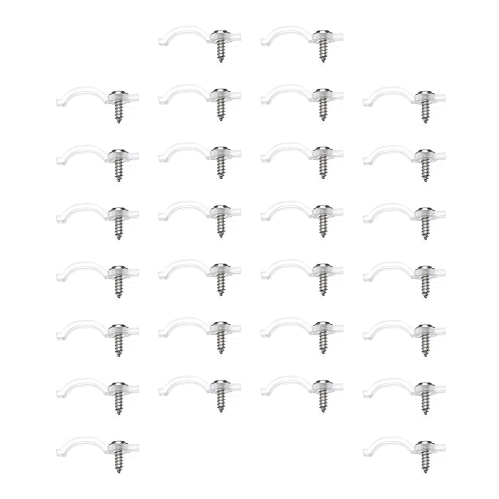100 Pcs Screw Mounting Clip LED Strip Bracket Light Fixing Christmas ...