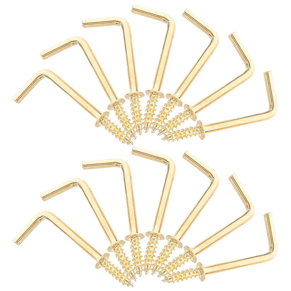 100 Pcs Screw Tiny Hooks for Hanging Right Angle Fasteners Right Angle ...