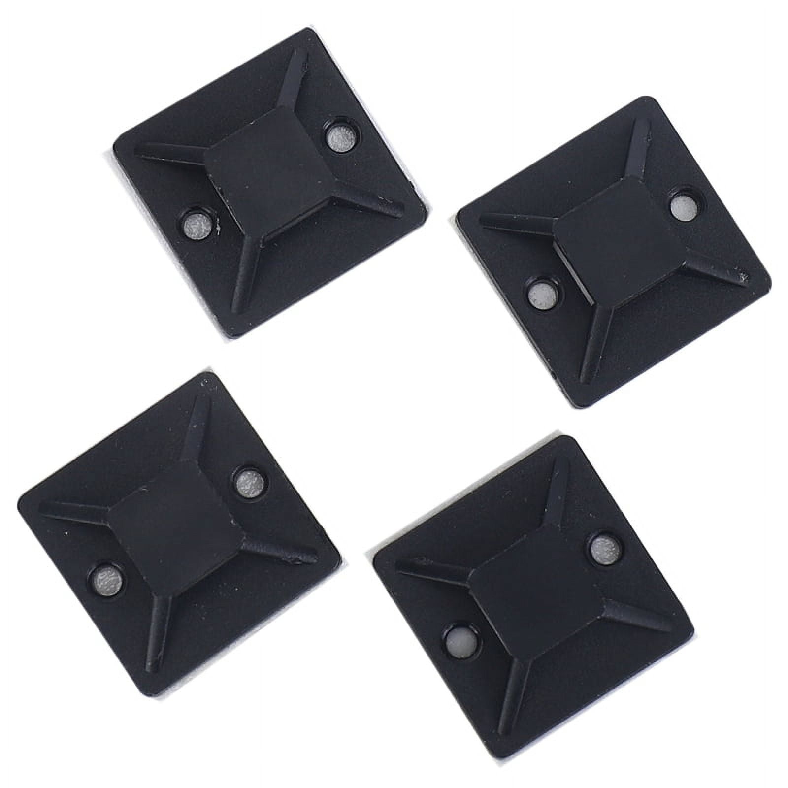 100 Pcs Self Adhesive Cable Tie Mount Base Holder 20 x 20 x 6mm 3176 ...