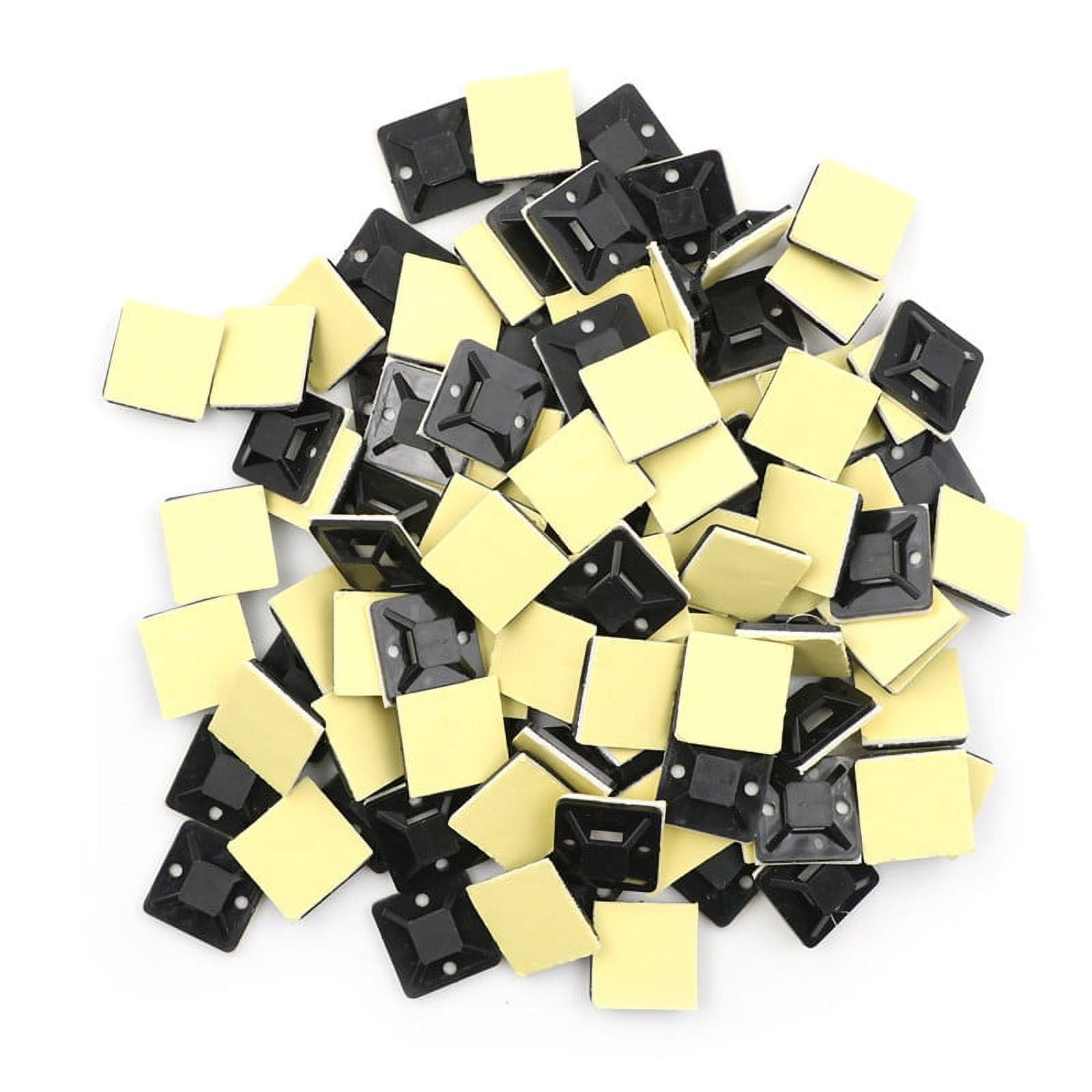 100 Pcs Self Adhesive Cable Tie Mount Base Holder 20 x 20 x 6mm ...
