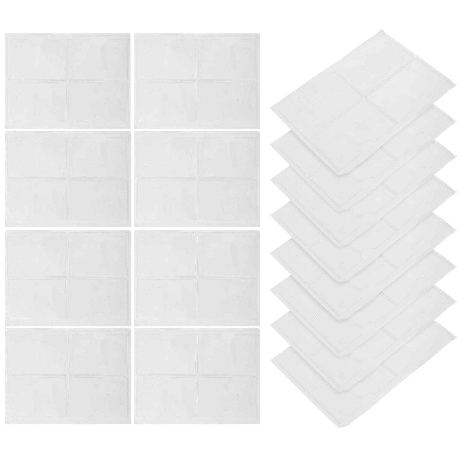 100 Pcs Self Adhesive Label Bag Card Sleeves Business Cards Binder ...