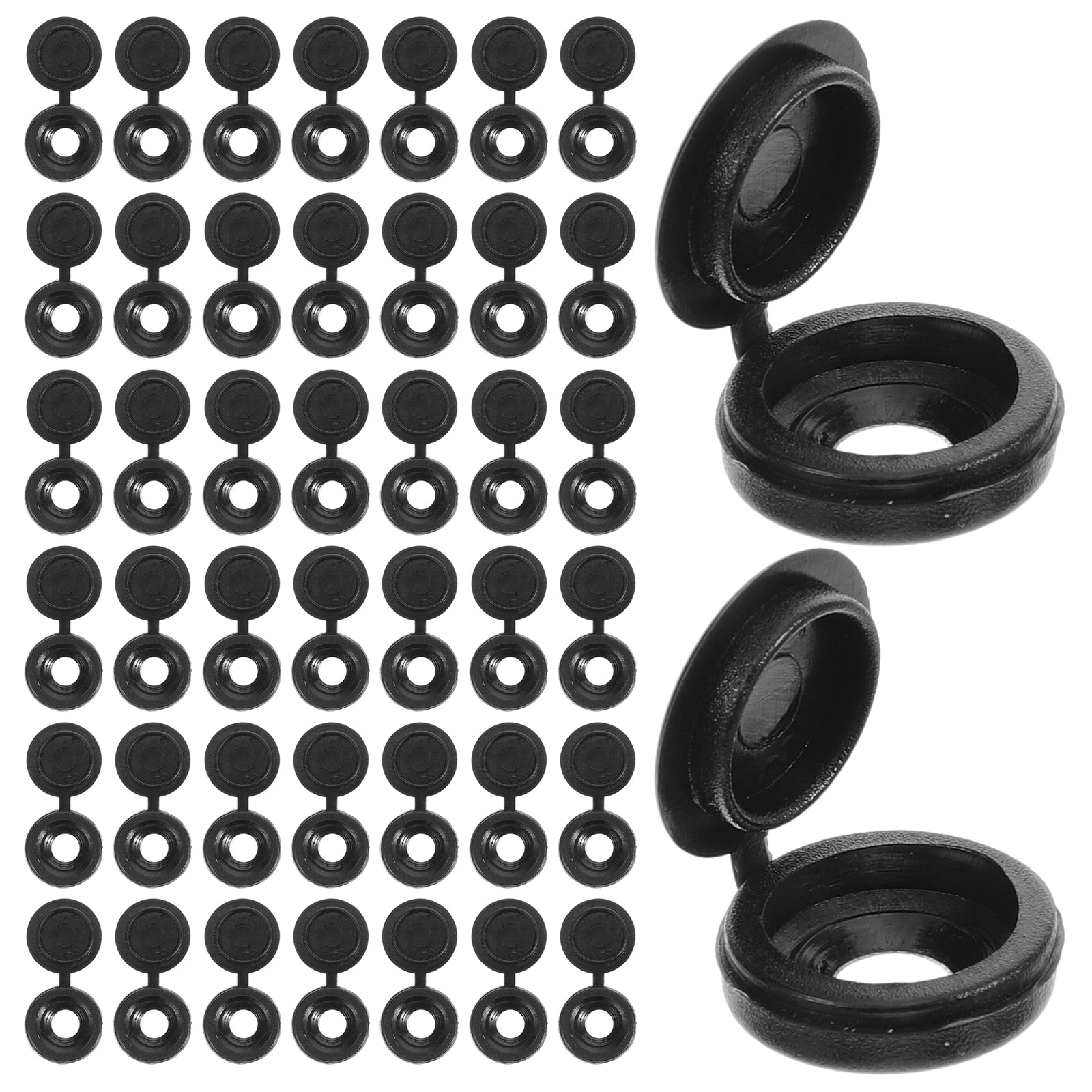 100 Pcs Self-tapping Screw Cap Hinges Hinged Cover Decorative Caps The ...