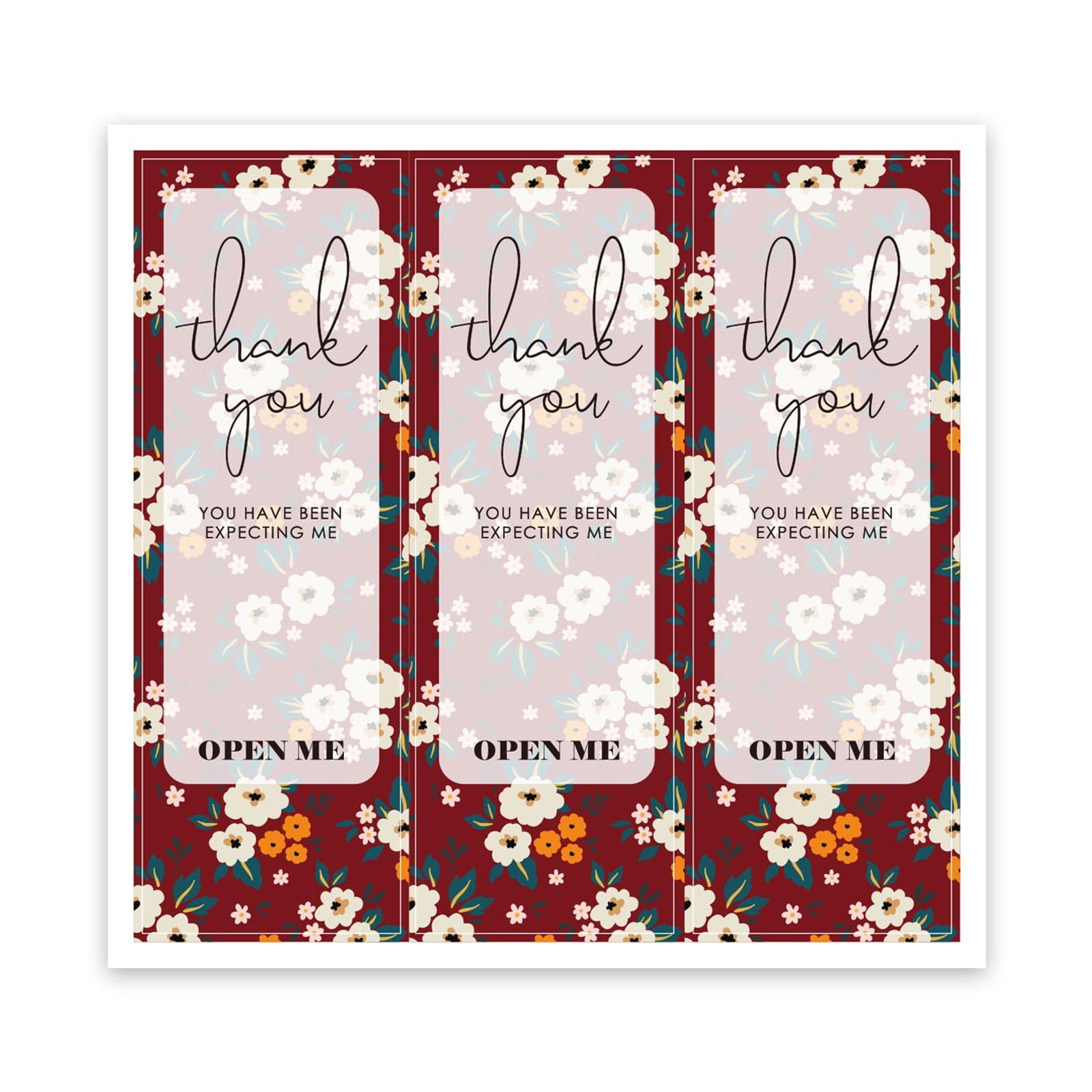 100 Pcs/Set Thank You Label Stickers Decorative Wrapping Sticker for ...