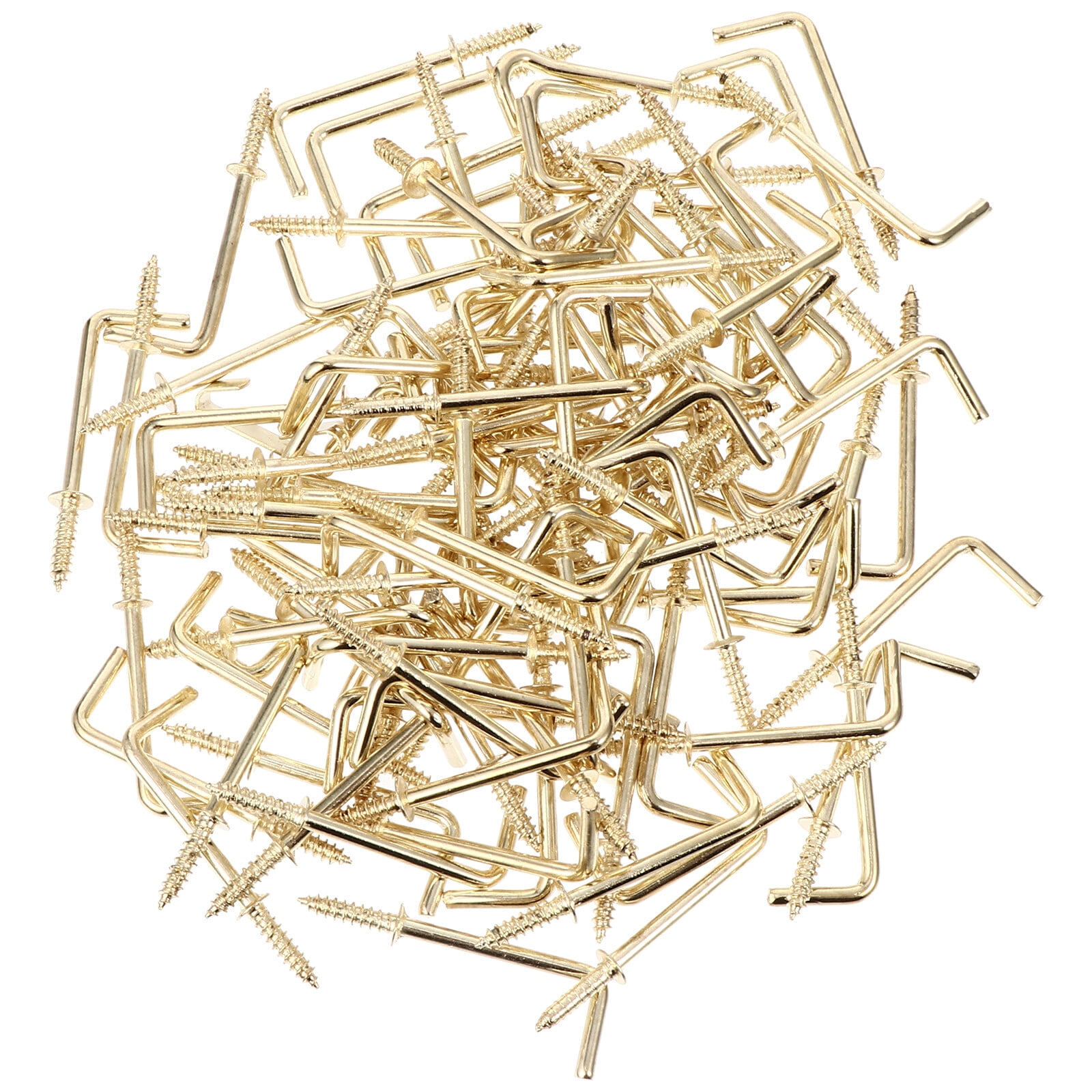 100 Pcs Seven-character Hook Square Bend Steel Straight Angle Screw ...