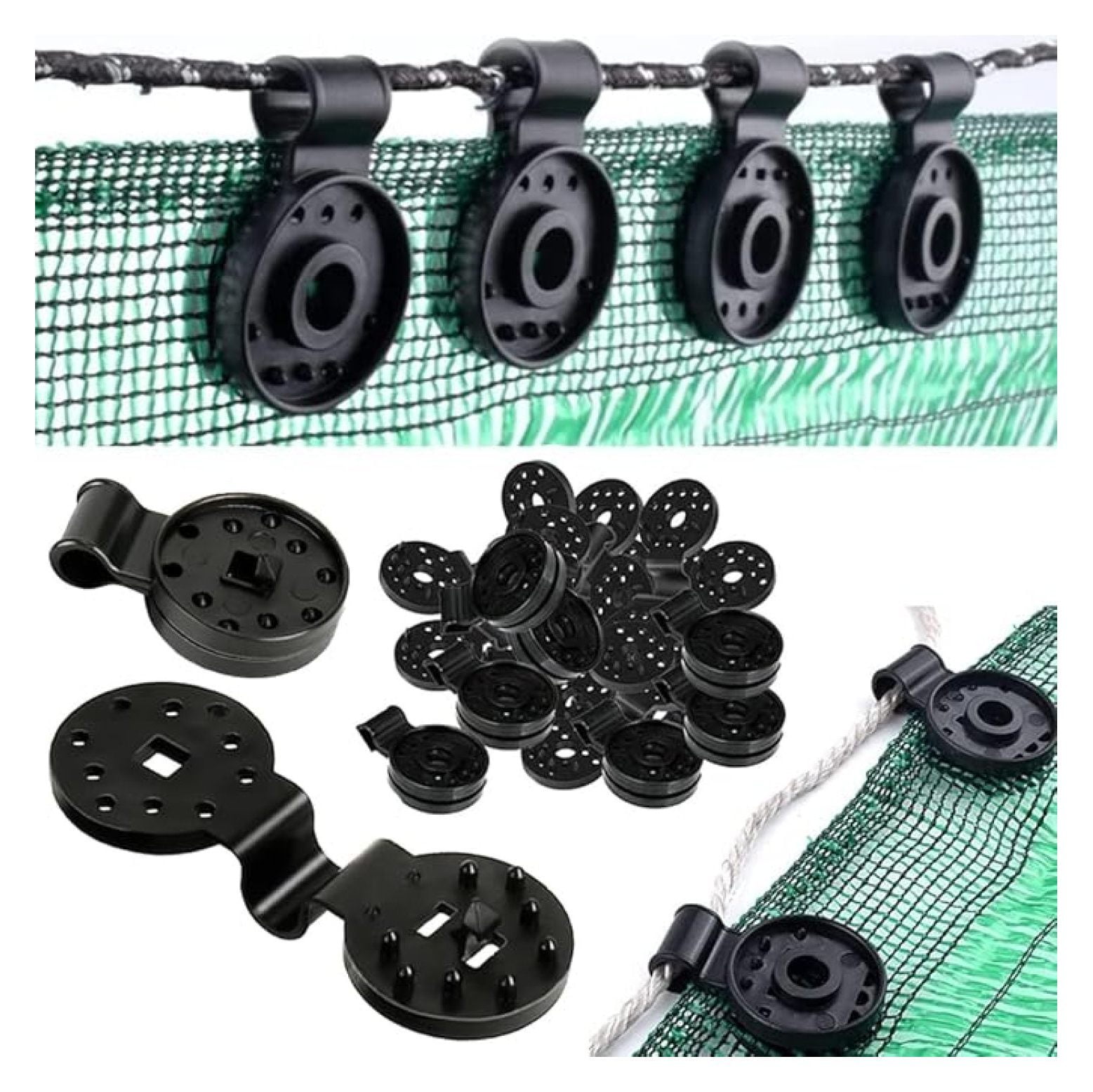 100 Pcs Shade Cloth Heavy Duty Lock Grip, Shade Cloth Plastic Clips ...