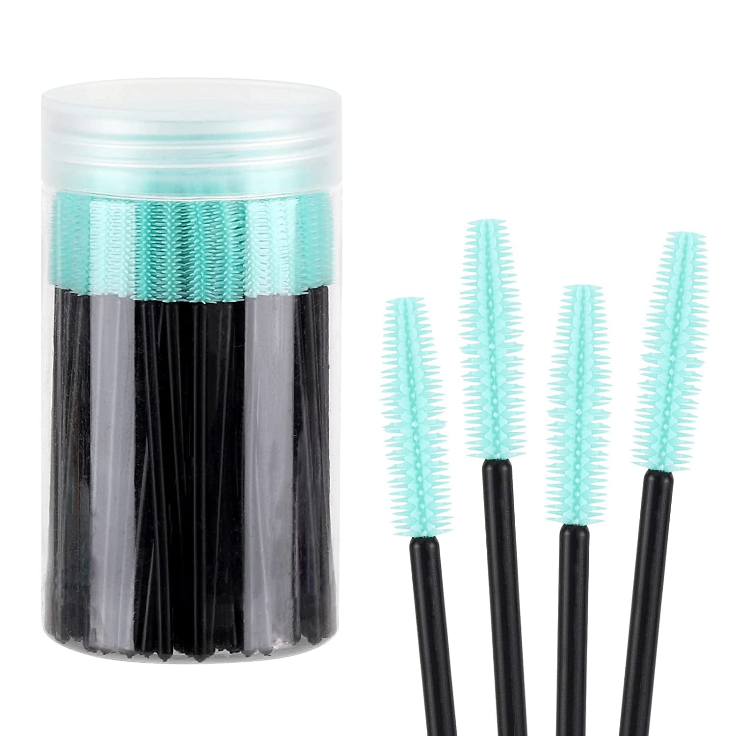 100 Pcs Silicone Disposable Eyebrow Spoolies Brush for Eyelash ...