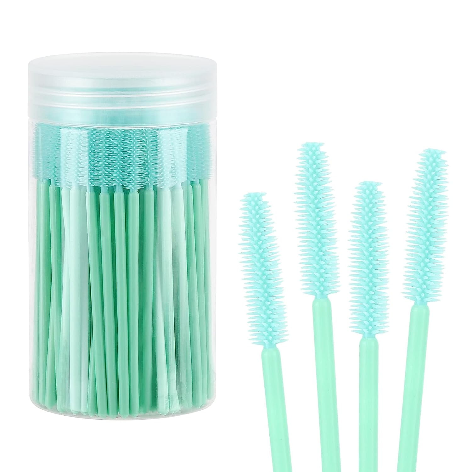 100 Pcs Silicone Disposable Eyebrow Spoolies Brush for Eyelash ...