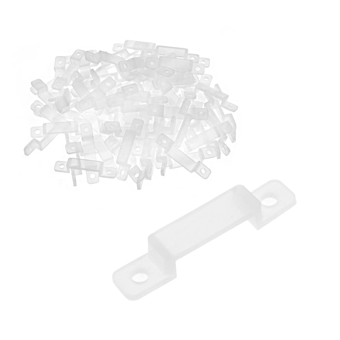 100 Pcs Silicone Fix Mounting Brackets Clip for 12mm Wide - Walmart.com