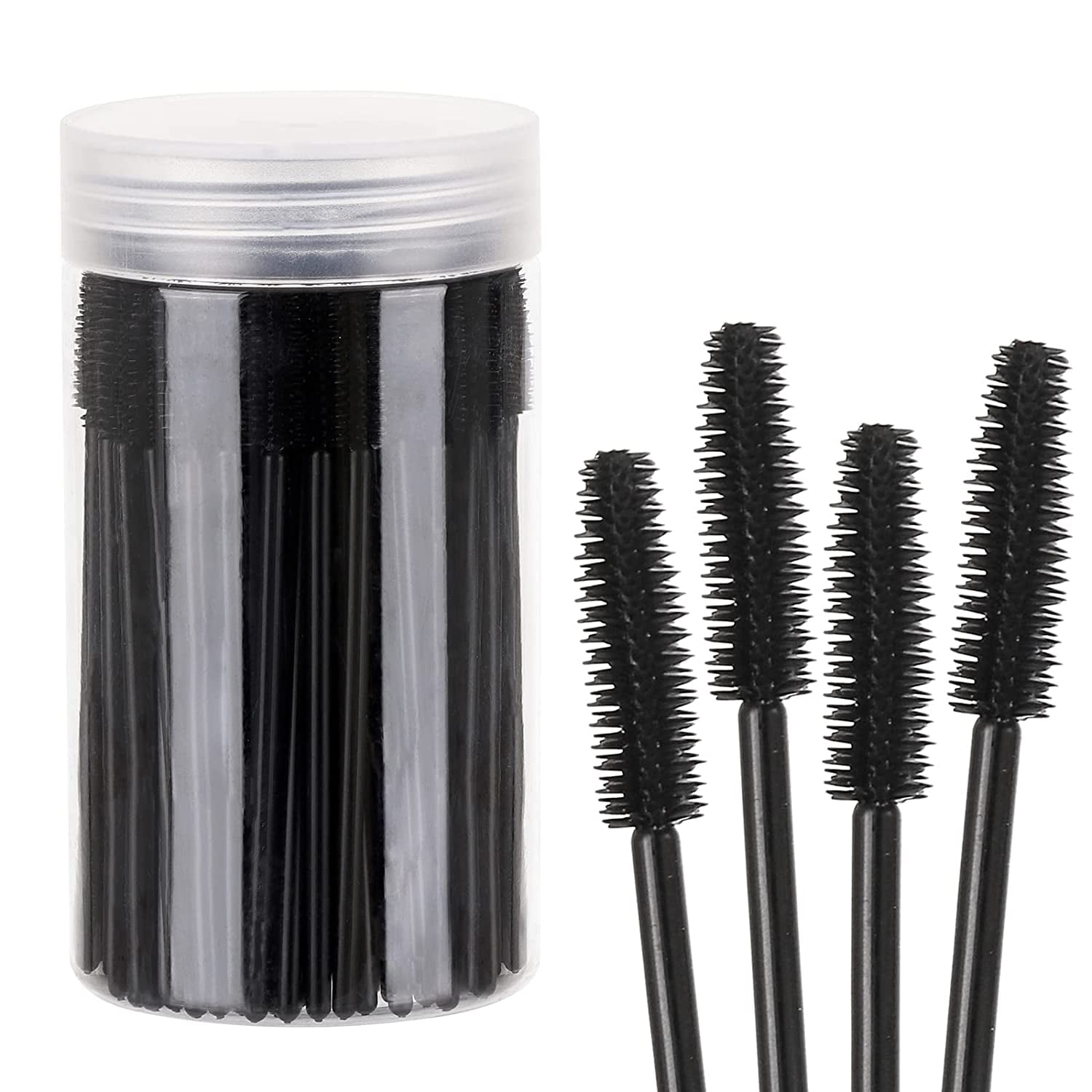 100 Pcs Silicone Mascara Wands, Disposable Eyebrow Spoolies Brush for ...
