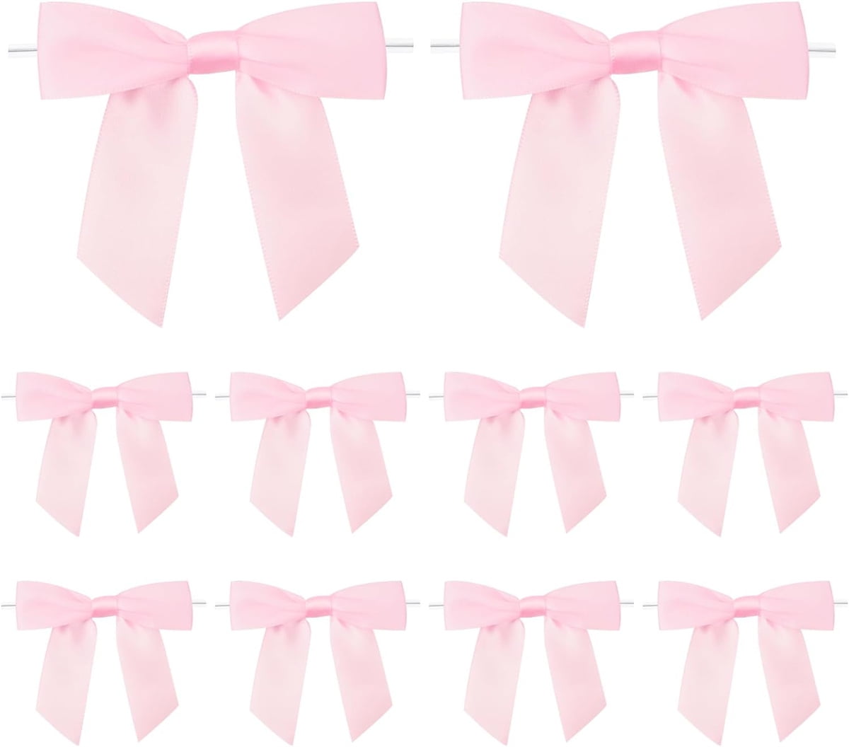100 Pcs Silky Satin Bows,Happy Mothers Day Pink Bows,Multiple Bows for ...