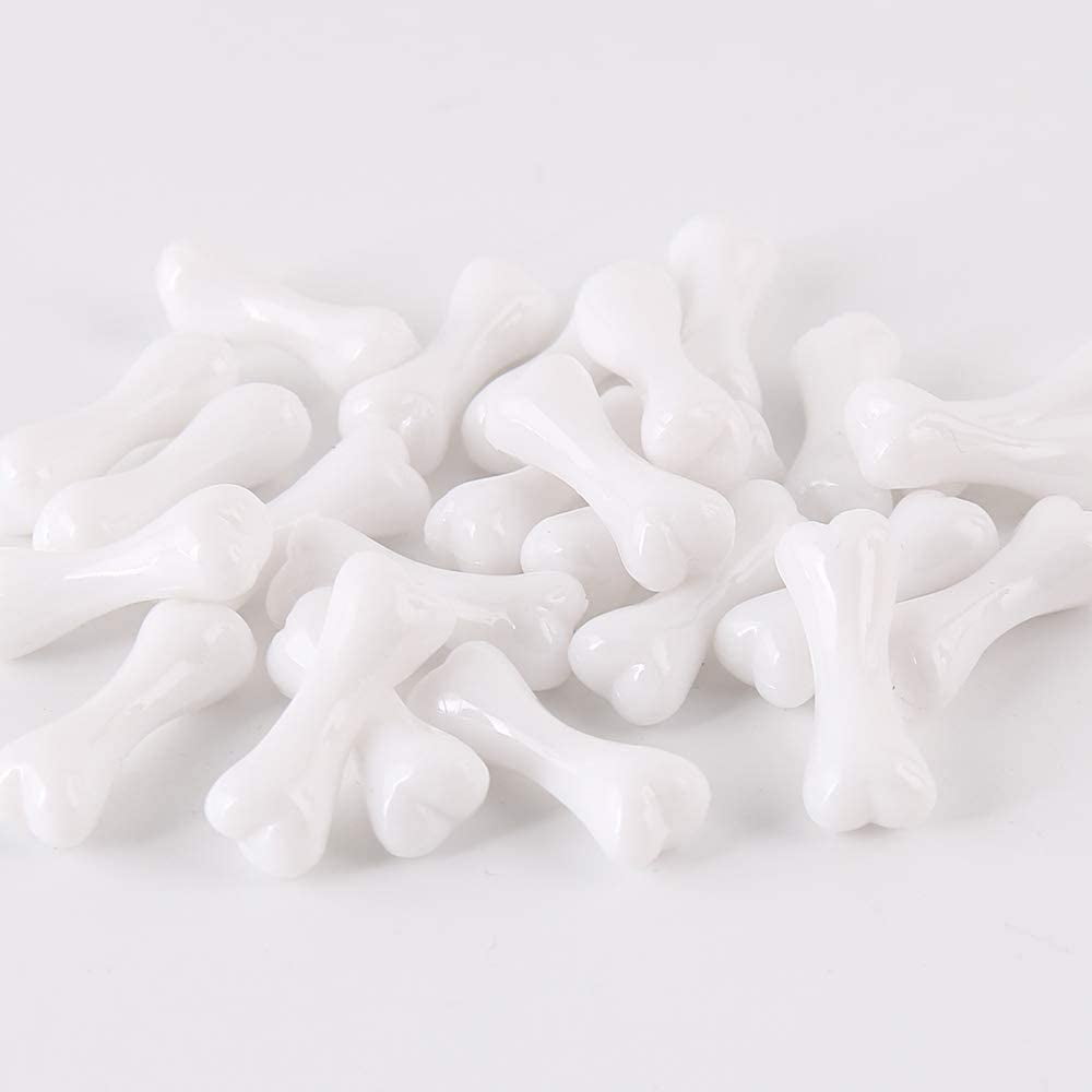 100 Pcs Skeleton Bones White Acrylic Mini Bones for Halloween Decor ...