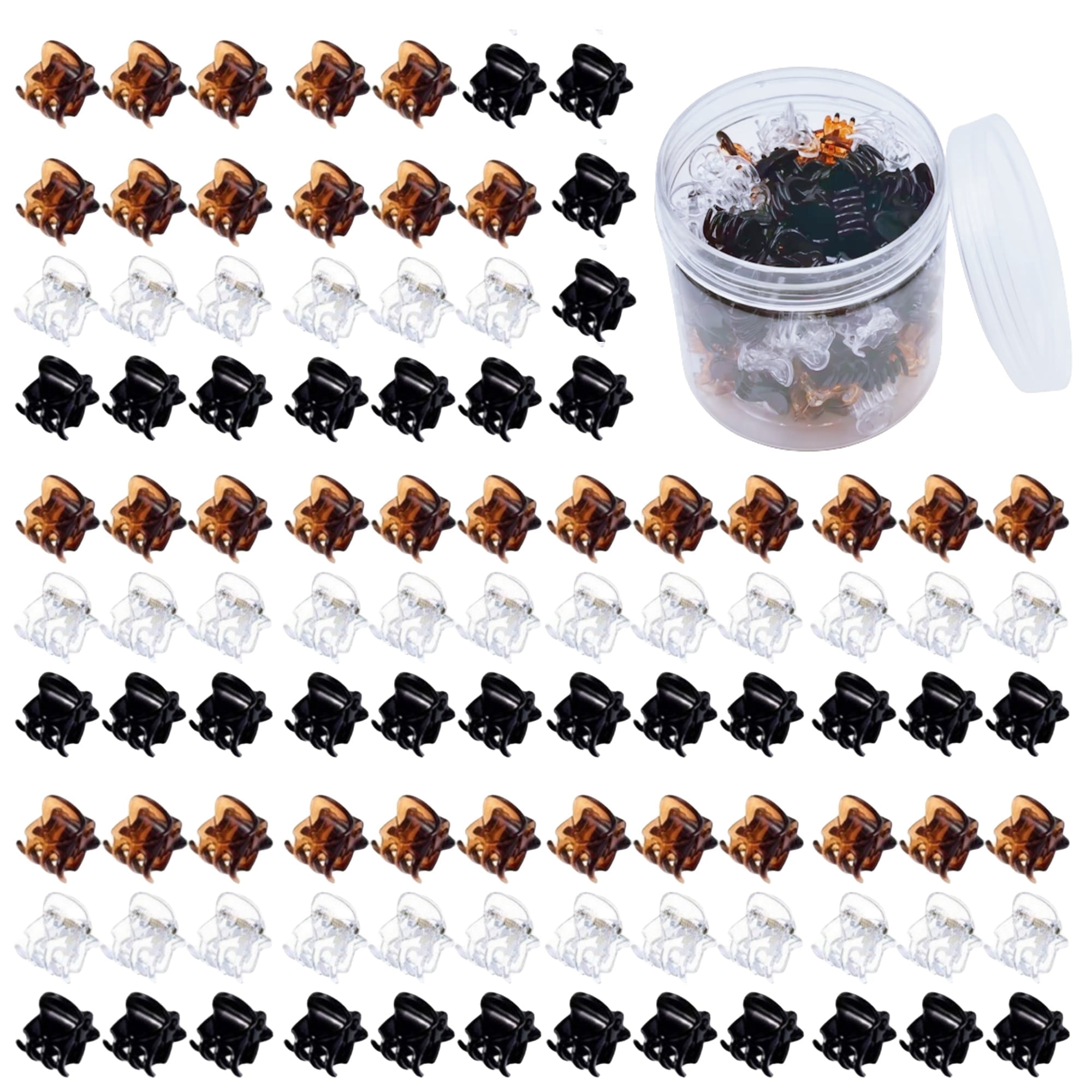 100 Pcs Small Mini Hair Clips for Women and Girls, Tiny Claw Clips Pins ...