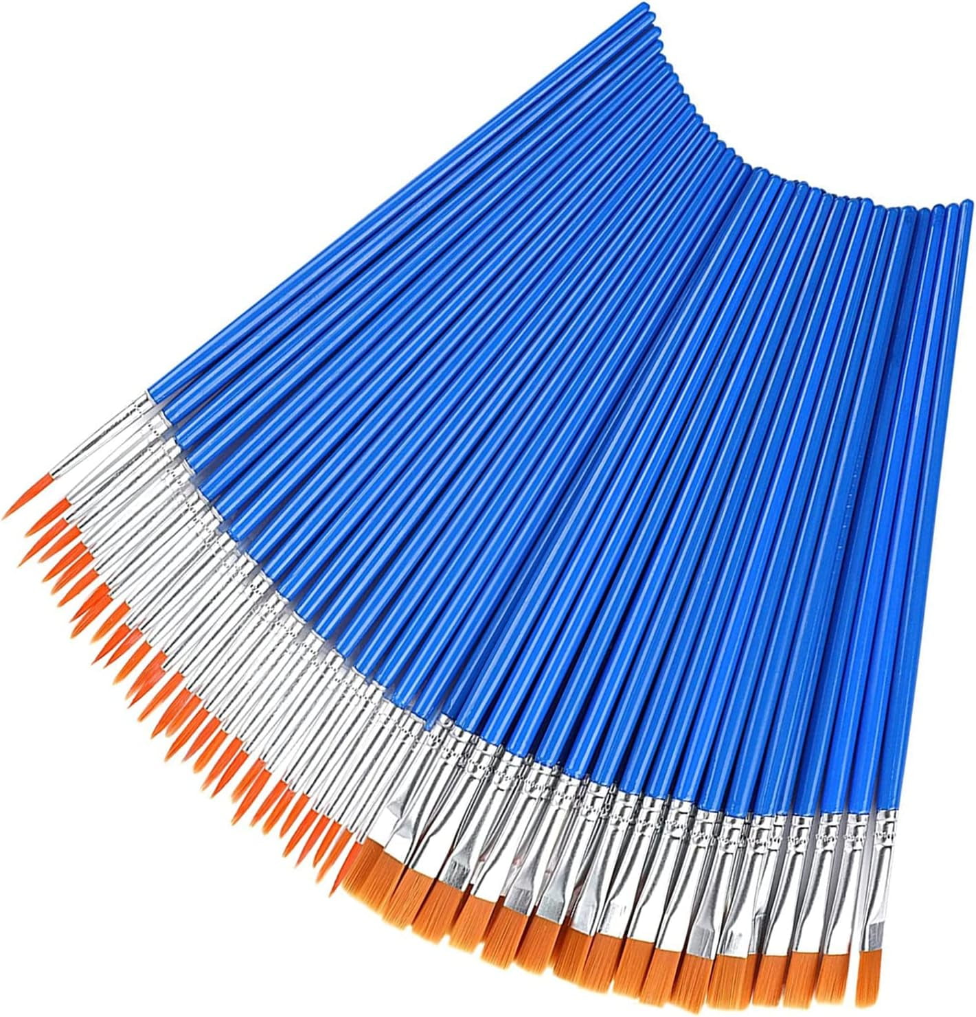 100 Pcs Small Paint Brushes Bulk, Paint Brushes for Kids Acrylic Paint ...