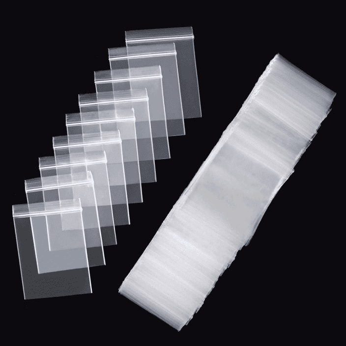 100 Pcs Small Bags Mil Clear Resealable Zip Seal Lock Poly Bags Heavy ...