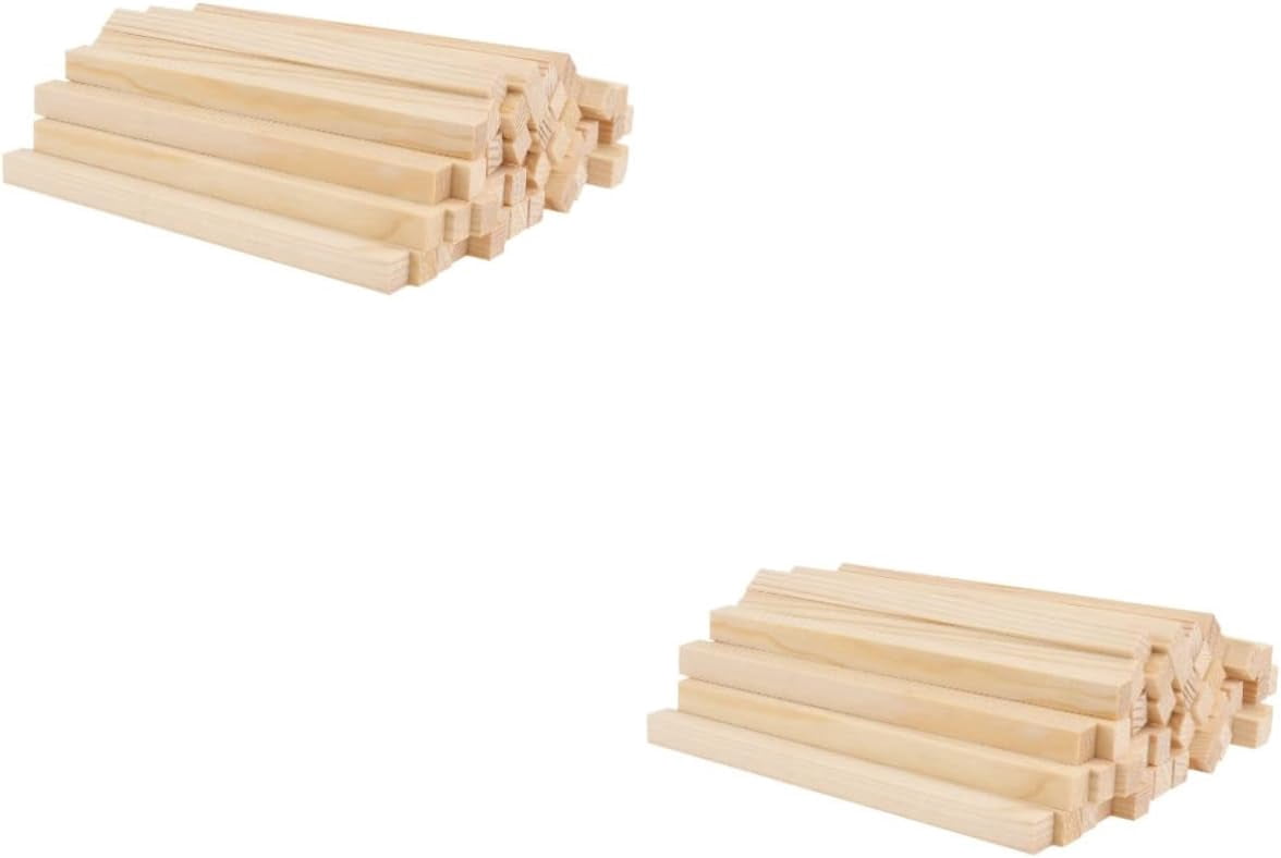 100 Pcs Small Wooden Strip Coffee Accesories Square Wood Sticks ...