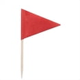 100 Pcs Solid Red Toothpick Flags Small Mini Plain Red Color Stick ...