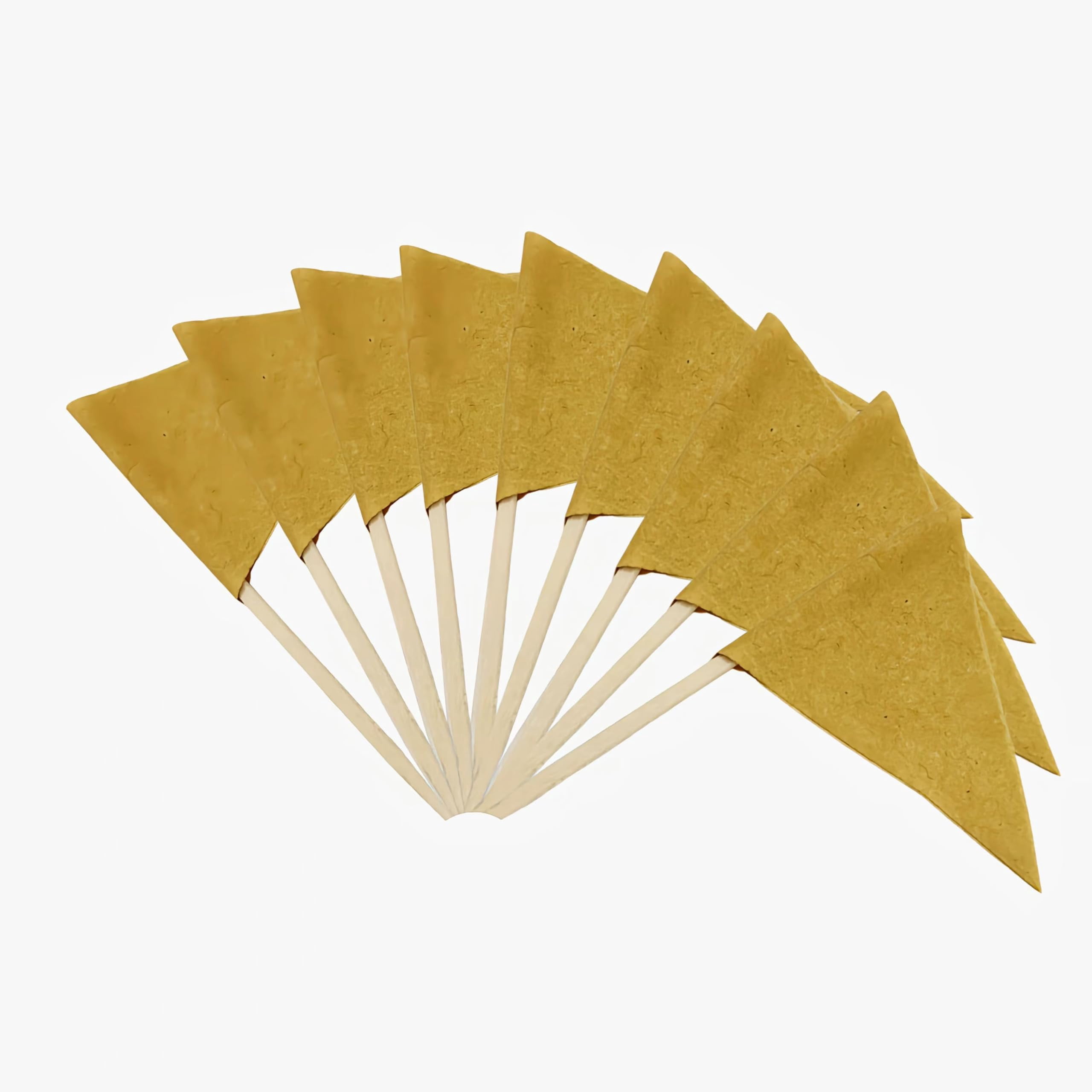 CANTENDO 100 pcs Color triangle toothpick flag (kraft paper) - Walmart.com