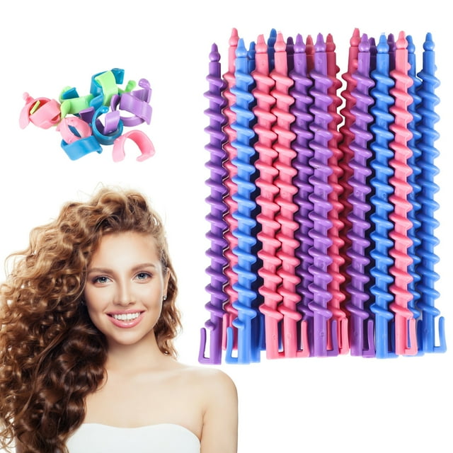 100 Pcs Spiral Perm Rods, Heatless Hair Curl Rods, Perm Wave Curlers ...