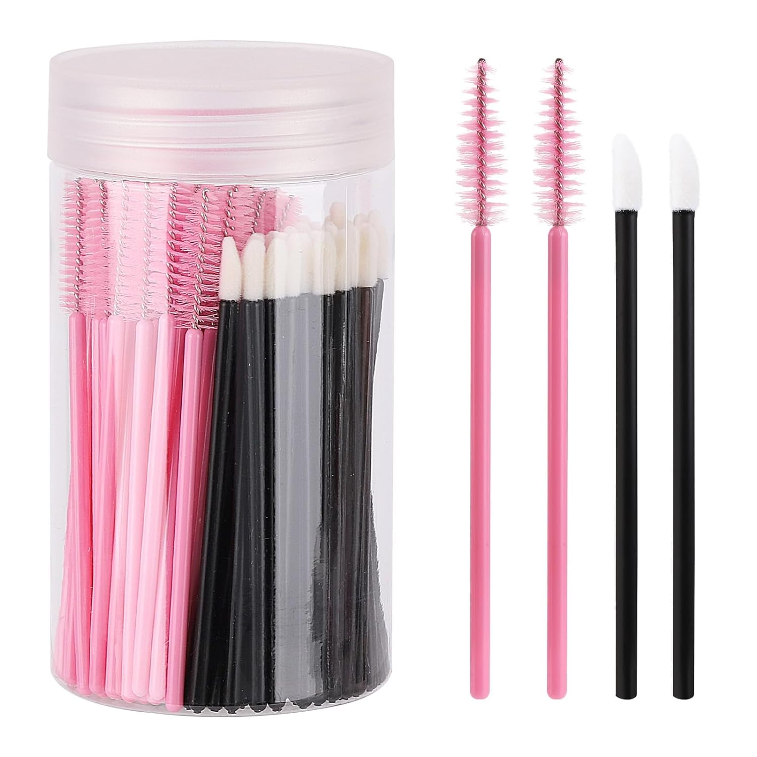 100 Pcs Spoolies Mascara Wands and Lip Brushes Wands, Disposable ...