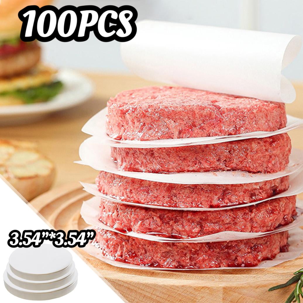 100 Pcs Square Burger Patty Paper 3.5x3.5 Inches Non Stick Parchment ...