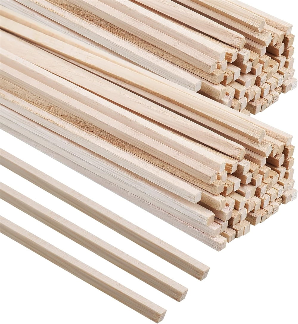 100 Pcs Square Wooden Dowel Rods,Balsa Wood Dowels for Crafting,Arts ... 100 Pcs Square Wooden Dowel Rods,Balsa Wood Dowels for Crafting,Arts ...
