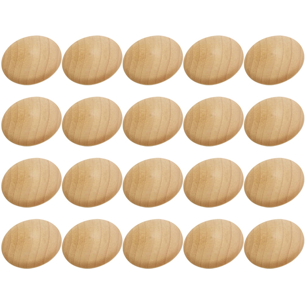 100 Pcs Stair Cover Wooden Plugs for Holes Caps Belly Button Screw ...