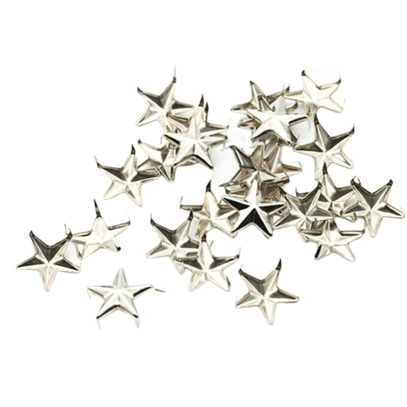 100 Pcs Star Rivets Five-Pointed Star Rivets Metal Decorative Rivets ...