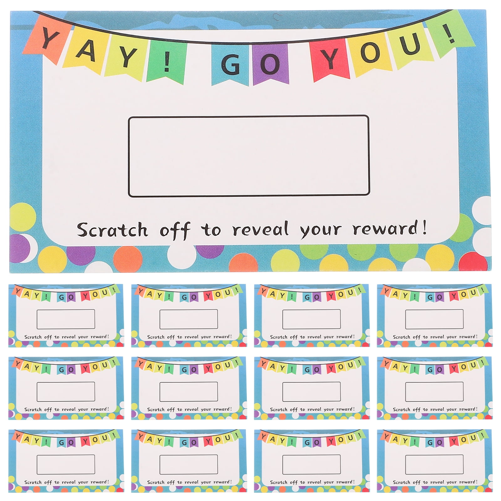 100 Pcs Sticker Reward Card Scratch Card 9.00X5.00X0.10CM - Walmart.com