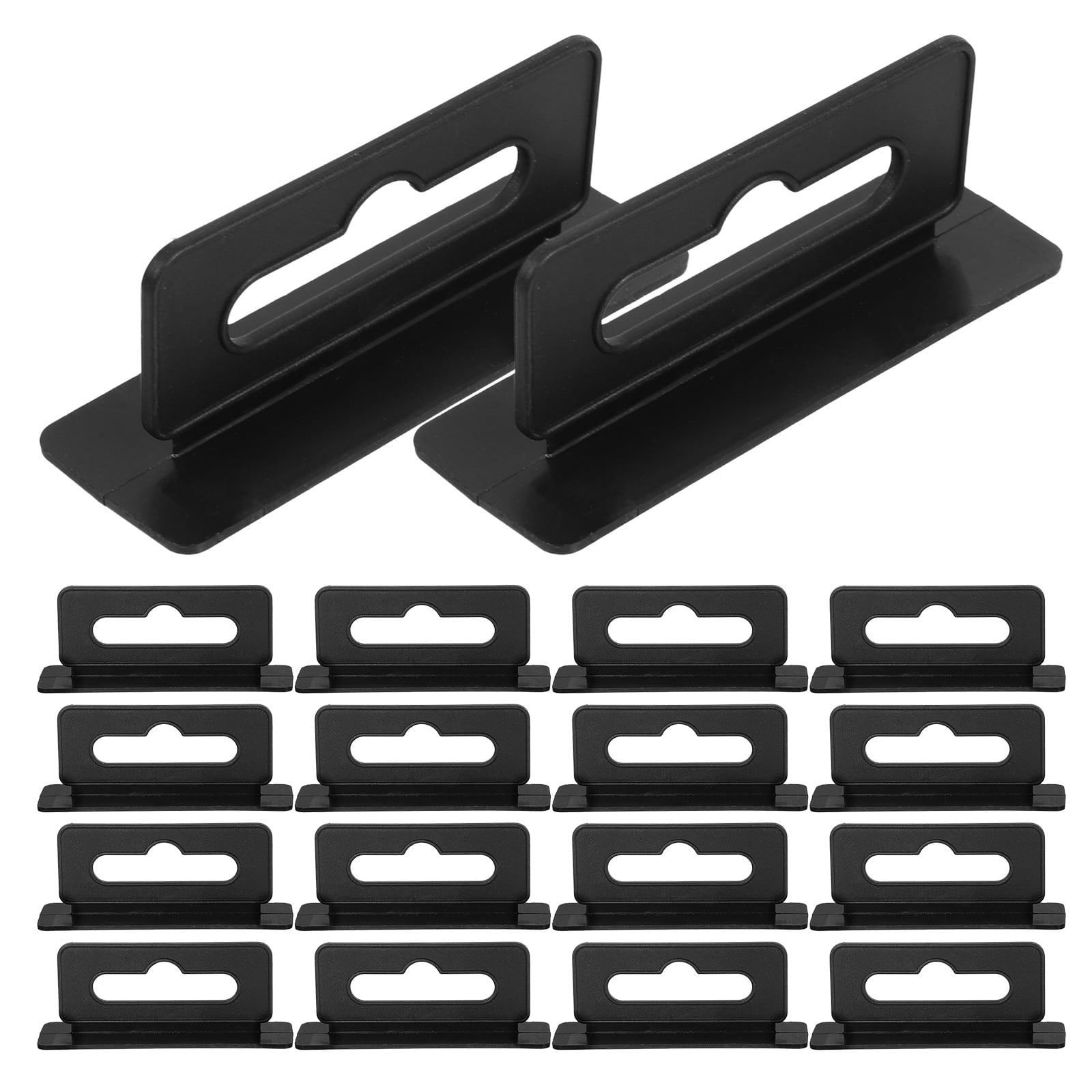 100 Pcs Sticky Tab Lanyard Card Cover Cartoon Transparent Bracket Black ...