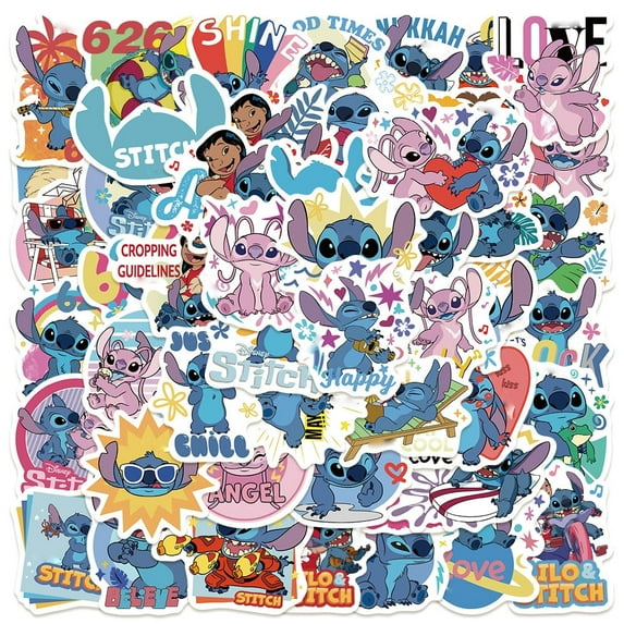 100 Pcs Stitch Stickers Anime Stickers Cartoon Waterproof Stickers for ...
