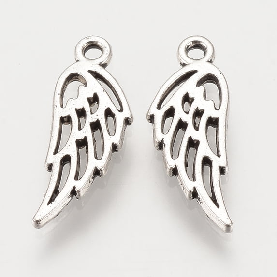 100 Pcs Style Alloy Wing Charms DIY Jewelry Making Charms for Women ...