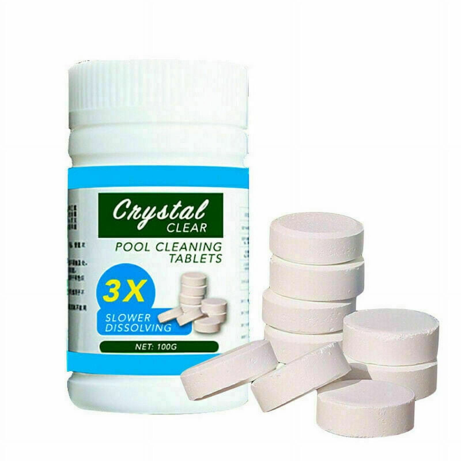 100 Pcs Swimming Pool Chlorine Tablets for Swimming Pool Cleaning ...
