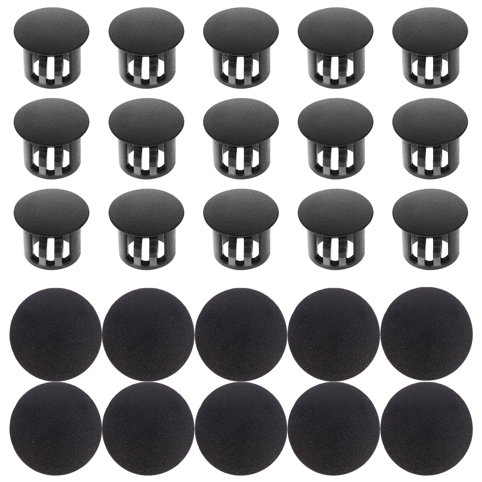 100 Pcs Tabket Round Hole Plugs Plastic Plug Holes Tube Hole Plug Plugs ...