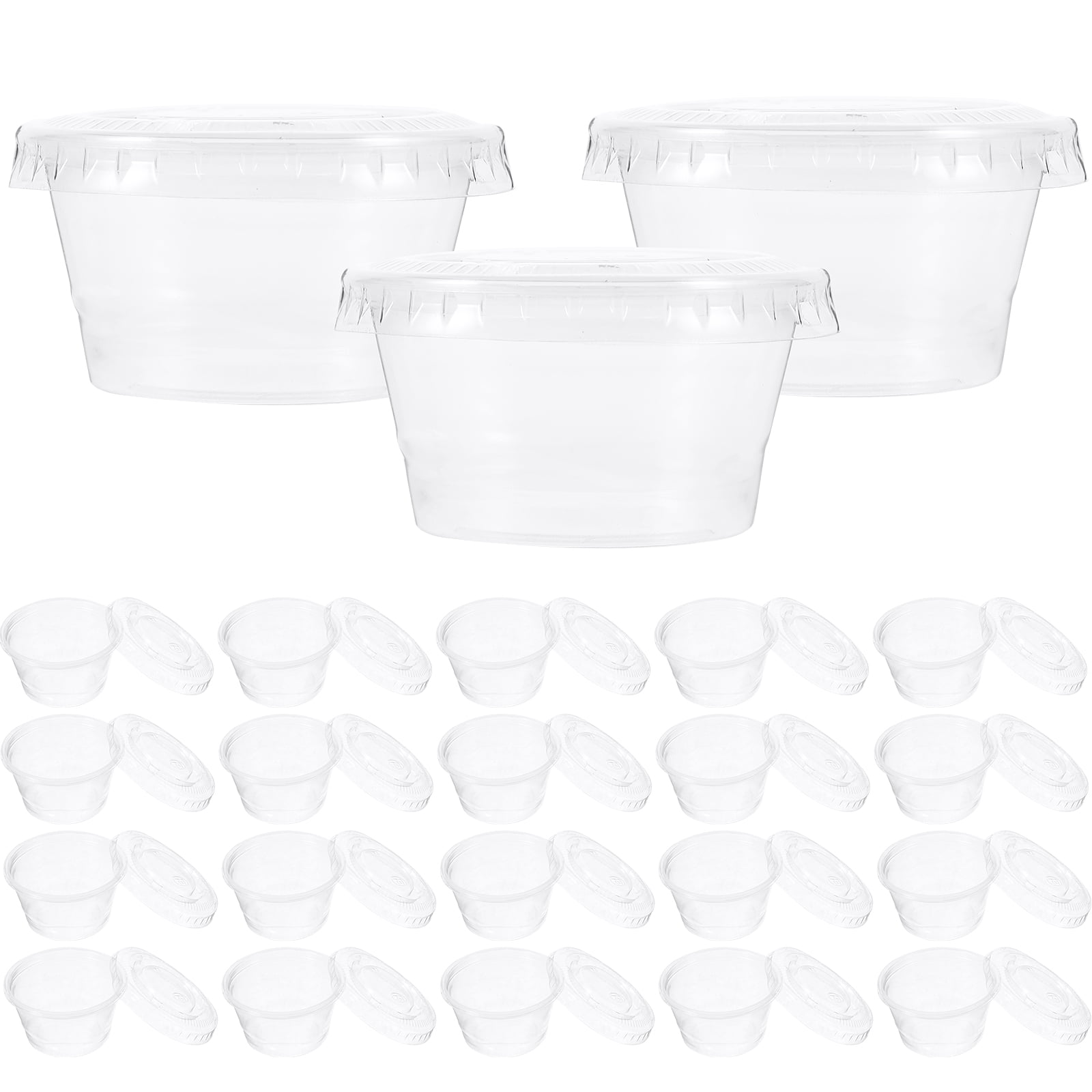 100 Pcs Takeaway Sauce Cup Pudding Container Disposable Seasoning Dish ...