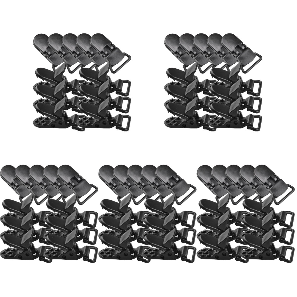 100 Pcs Tent Buckle Clip Camping Rope Stopper Tarpaulin Tensioner ...