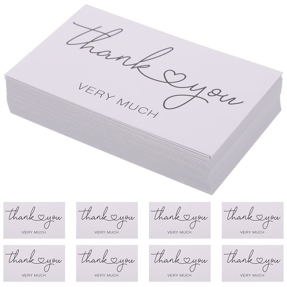 ATRISS 100 Pcs Thank You Card Greeting Cards Business Bulk Decor ...