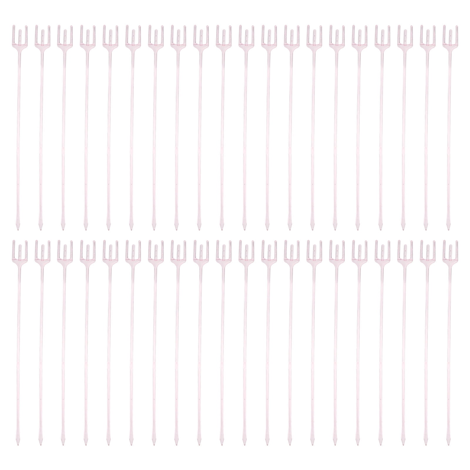 100 Pcs Three-pronged Flower Arrangement Cards Holder Plastic Floral ...
