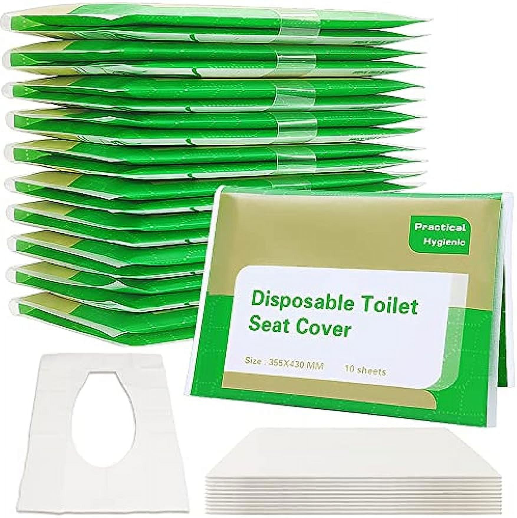 100 Pcs Toilet Seat Covers Disposable,Flushable Portable Travel Toilet ...