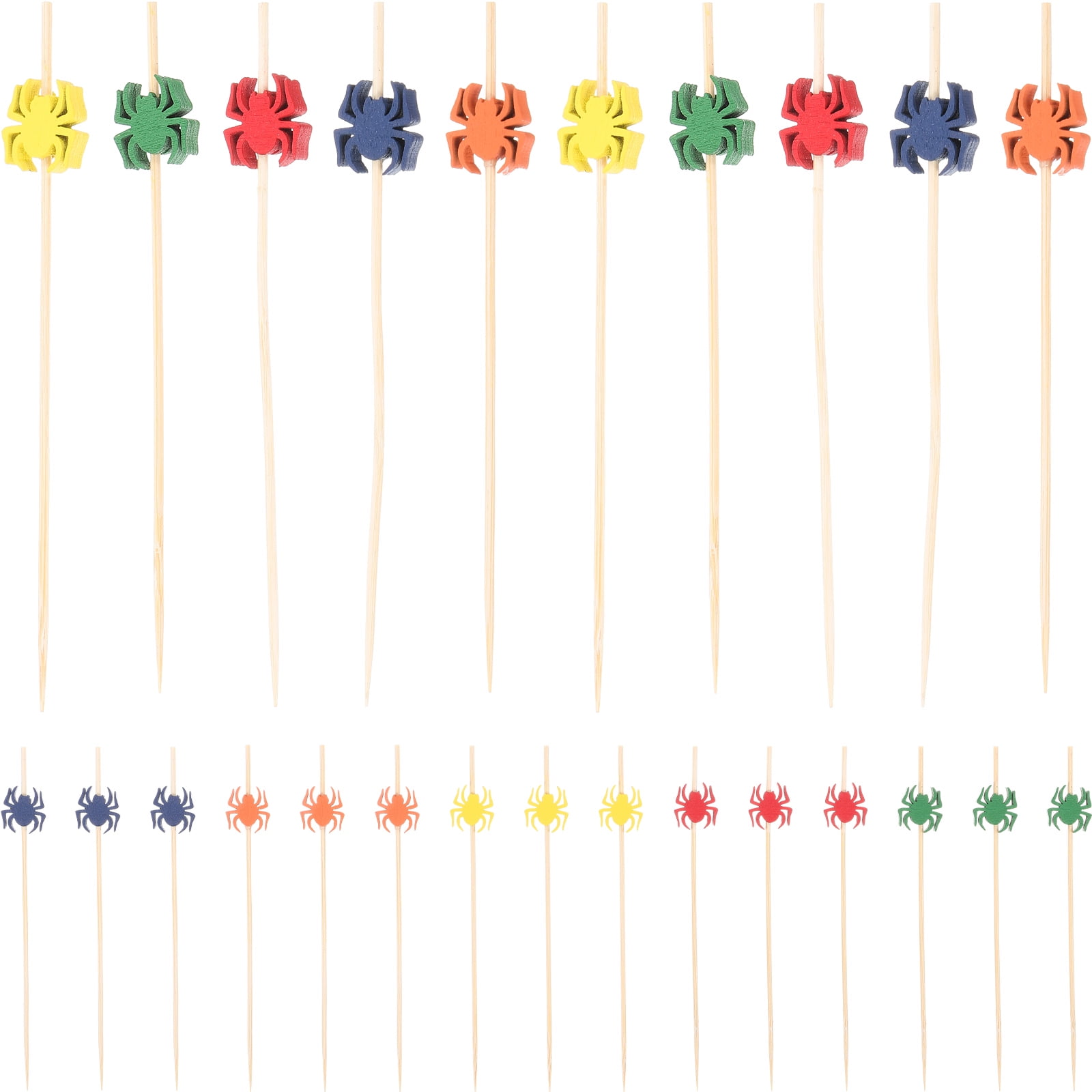 100 Pcs Toothpick Kabob Skewers Bamboo Cocktail Sticks Sandwich ...