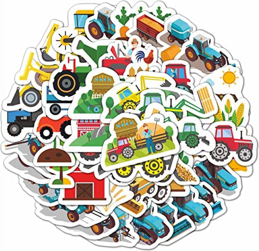 100 Pcs Tractor Stickers for Kids Tractor Decals for Kids - Kids ...