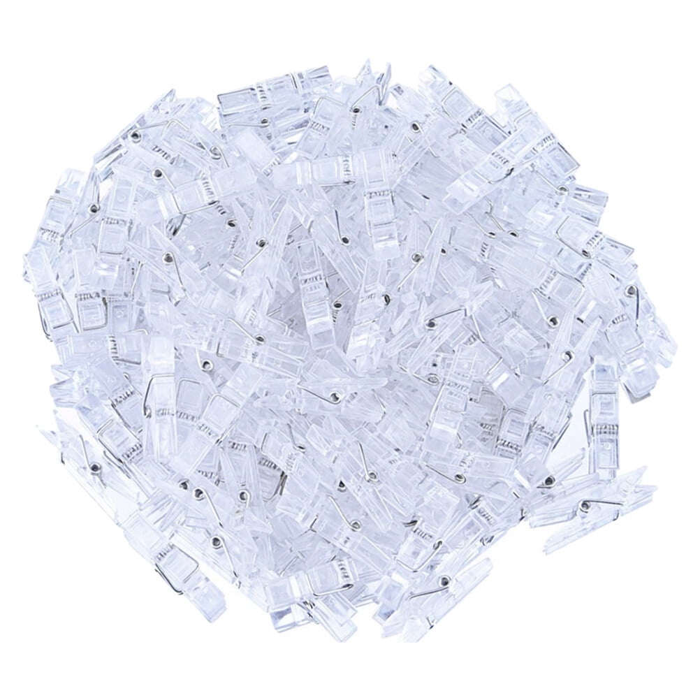 100 Pcs Transparent Photo Folder Stationery Clips Marcapaginas Paper ...