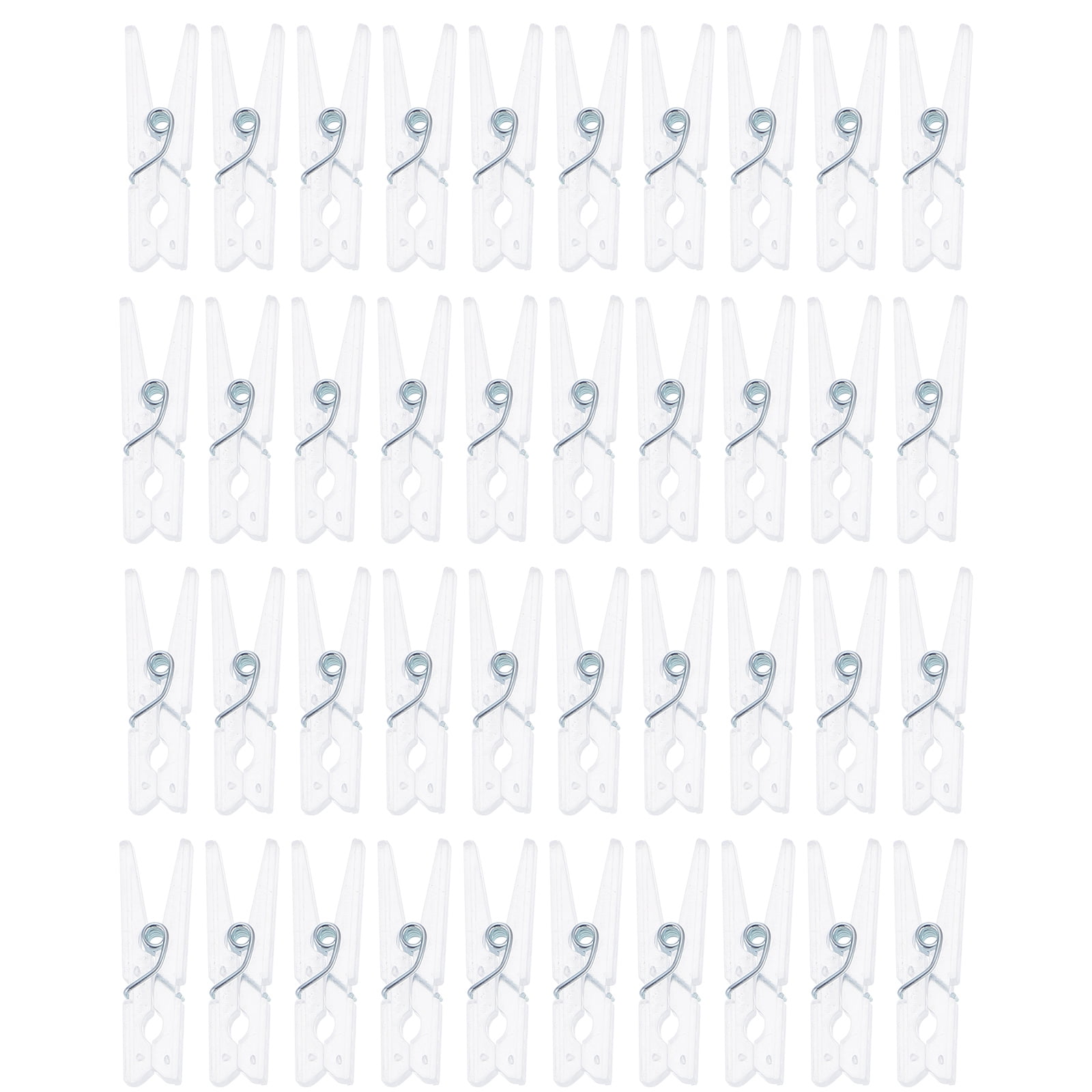 100 Pcs Transparent Picture Clips Photo Hanging Clips Mini Clothespins ...